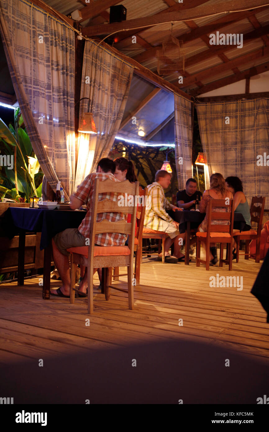 BELIZE, Hopkins, dinner at Love on the Rocks Restaurant Stock Photo - Alamy