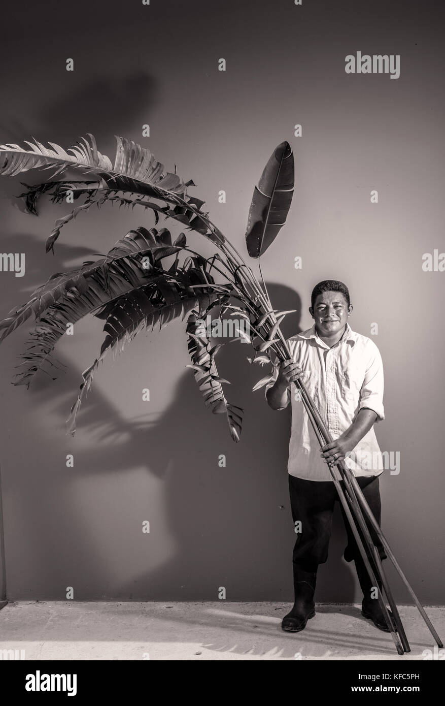 BELIZE, Punta Gorda, Toledo, one of the staff members at Belcampo ...