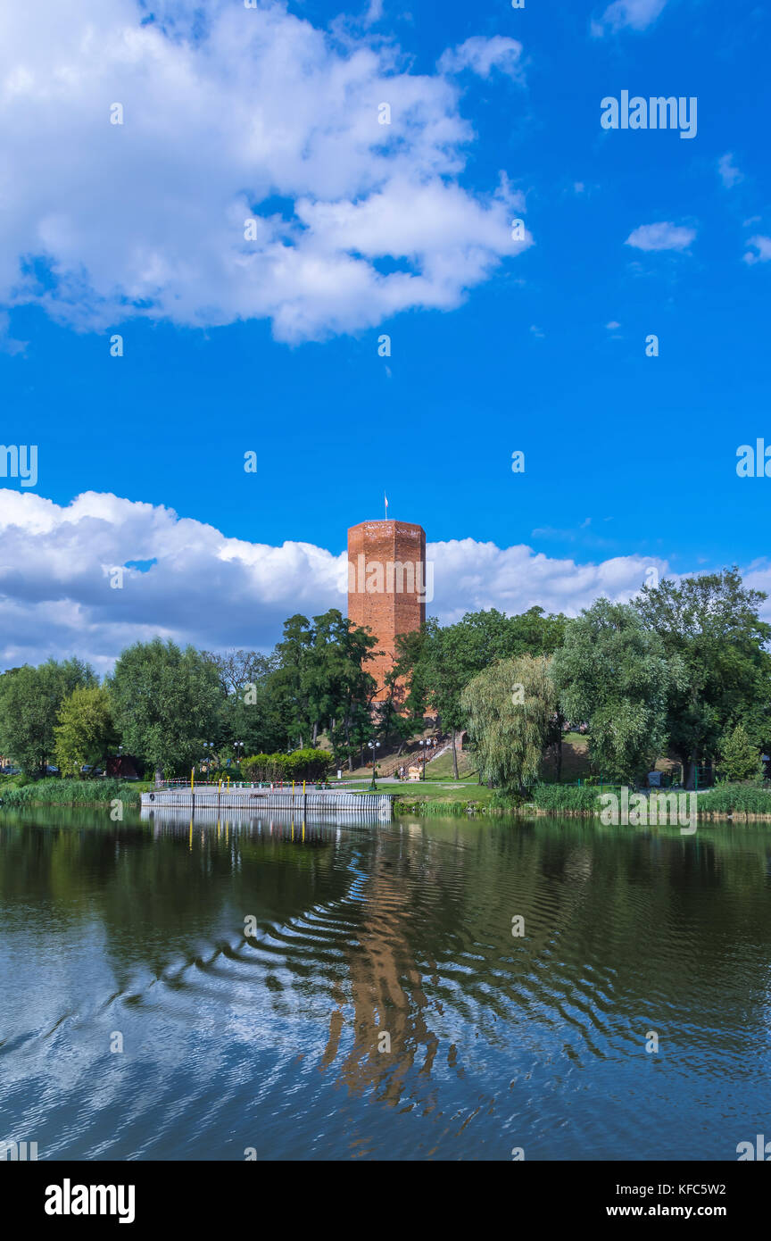 Poland, Kruszwica: The 32 meters high Mouse Tower situated in the one ...