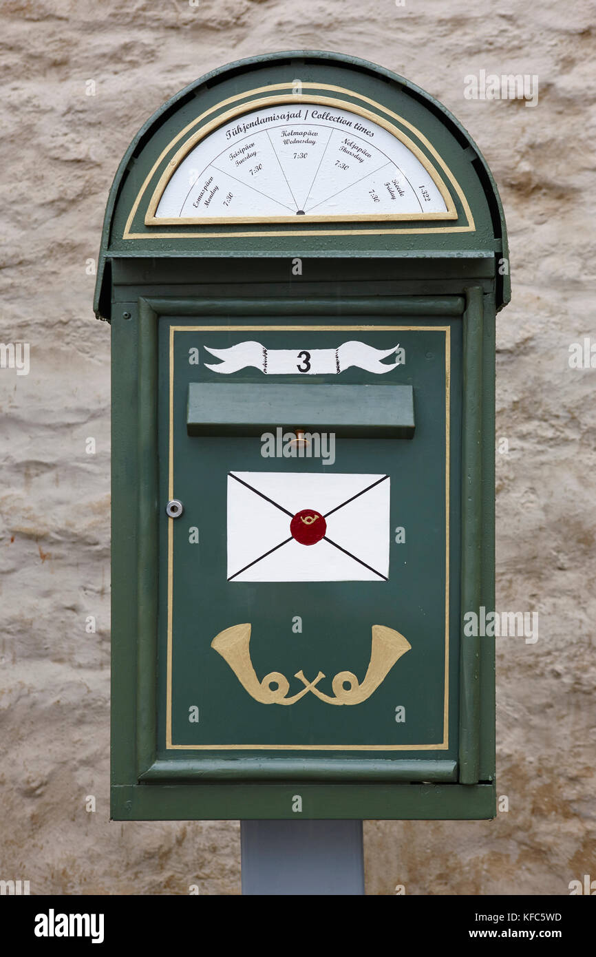 Antique traditional mailbox. Vintage background. Tallinn. Estonia ...