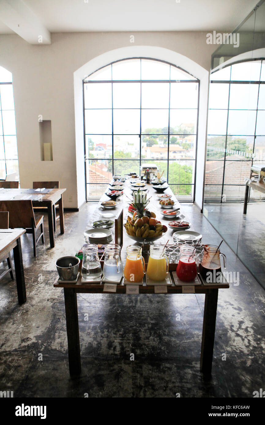 BRAZIL, Rio de Janiero, gormet breakfast served at Hotel Santa Teresa ...