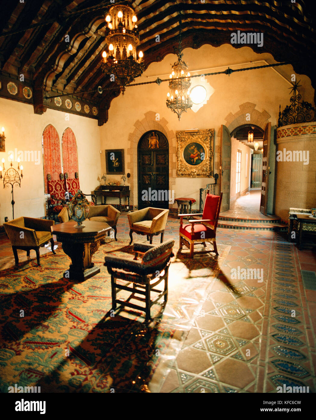 USA, California, interior of Scotty's Castle, Death Valley National ...