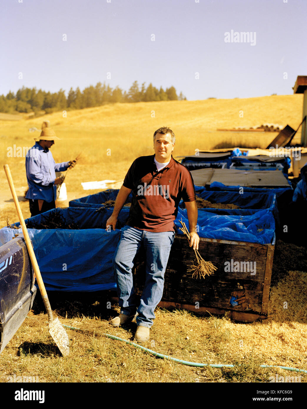 USA, California, Sonoma, portrait of chardonnay wine producer Mark ...