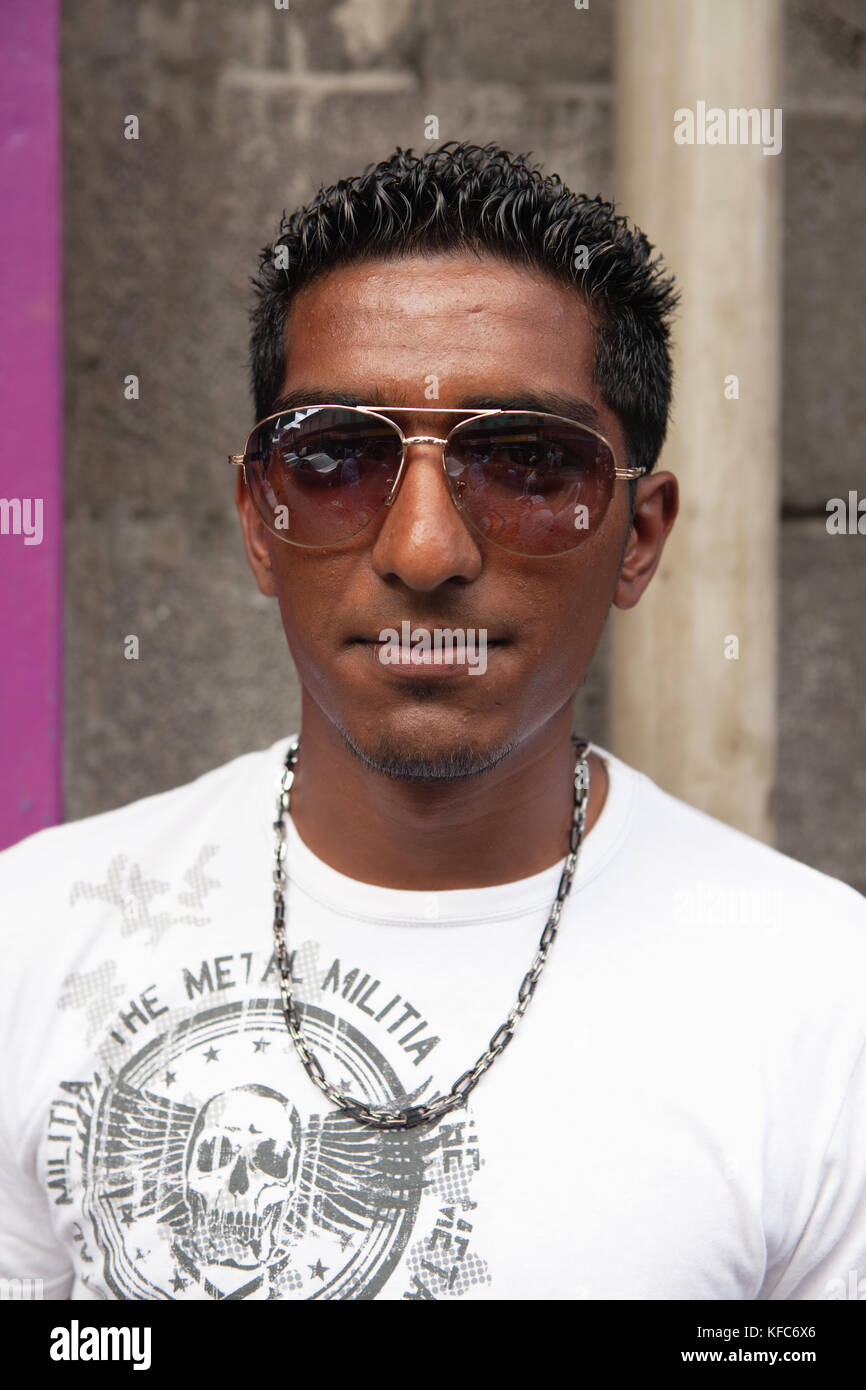 MAURITIUS; street portrait of a young man in Port Louis Stock Photo - Alamy