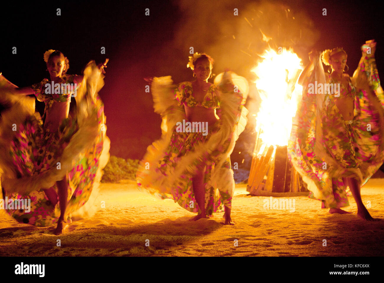 MAURITIUS, Sega dancers perform at Hotel Shanti Maurice which is ...