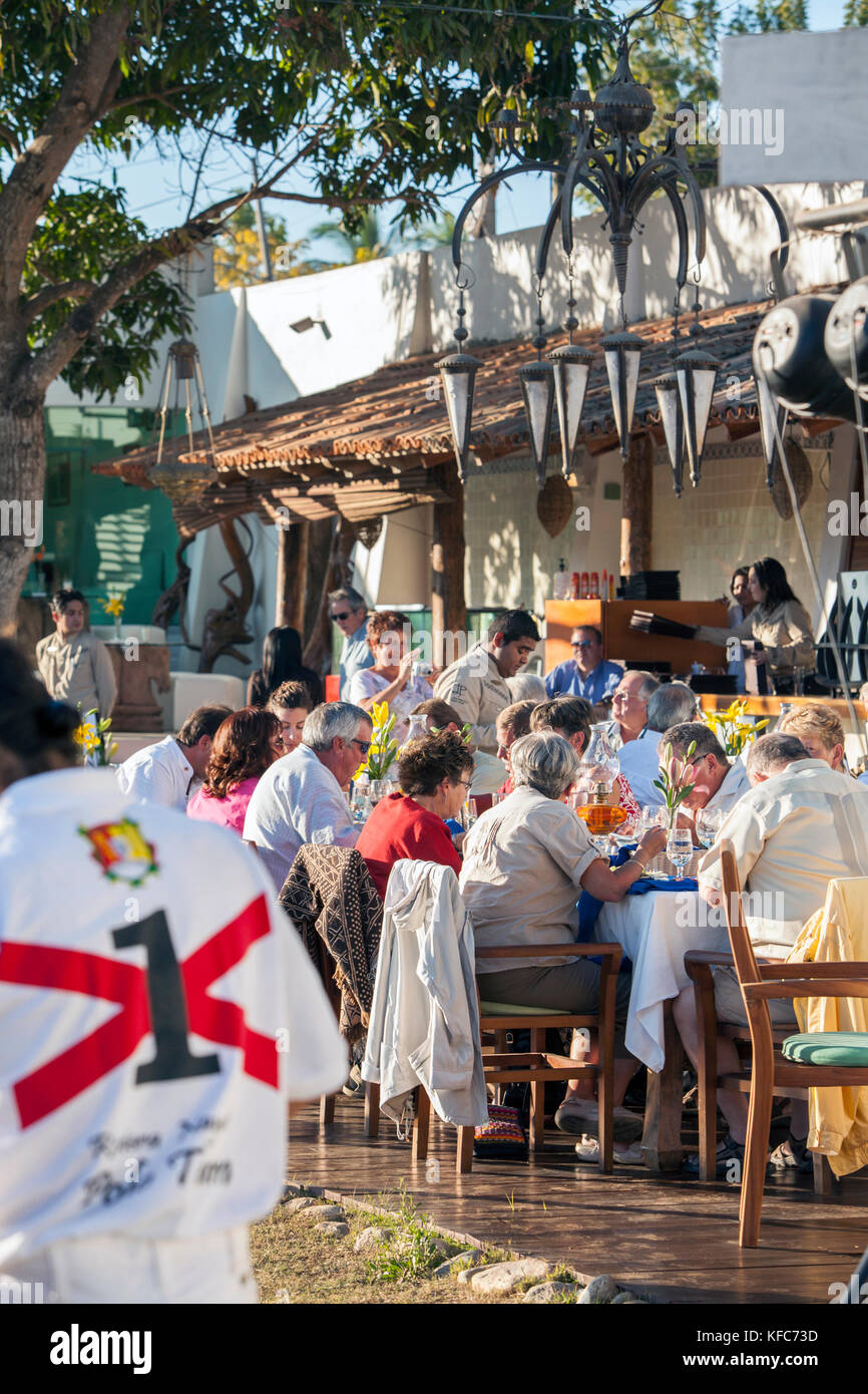 MEXICO, San Pancho, San Francisco, La Patrona Polo Club, spectators eat ...