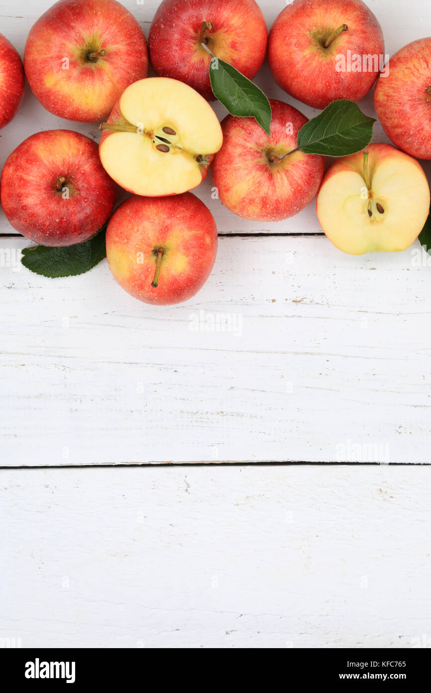 Apples apple fruit fruits red portrait format copyspace top view food ...