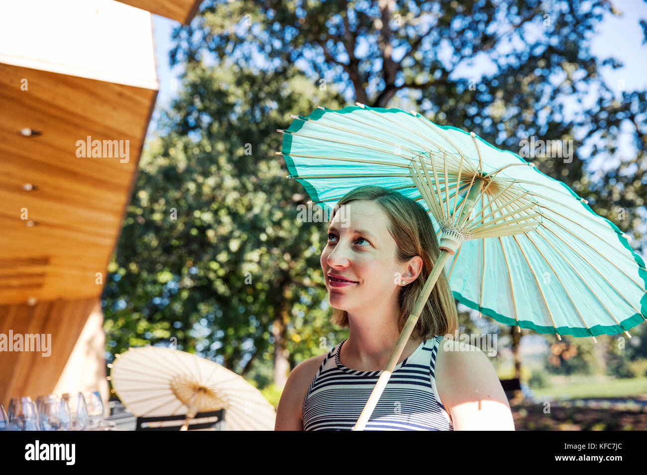 USA, Oregon, Willamette Valley, portrait of Alison Sokol Blosser at her ...