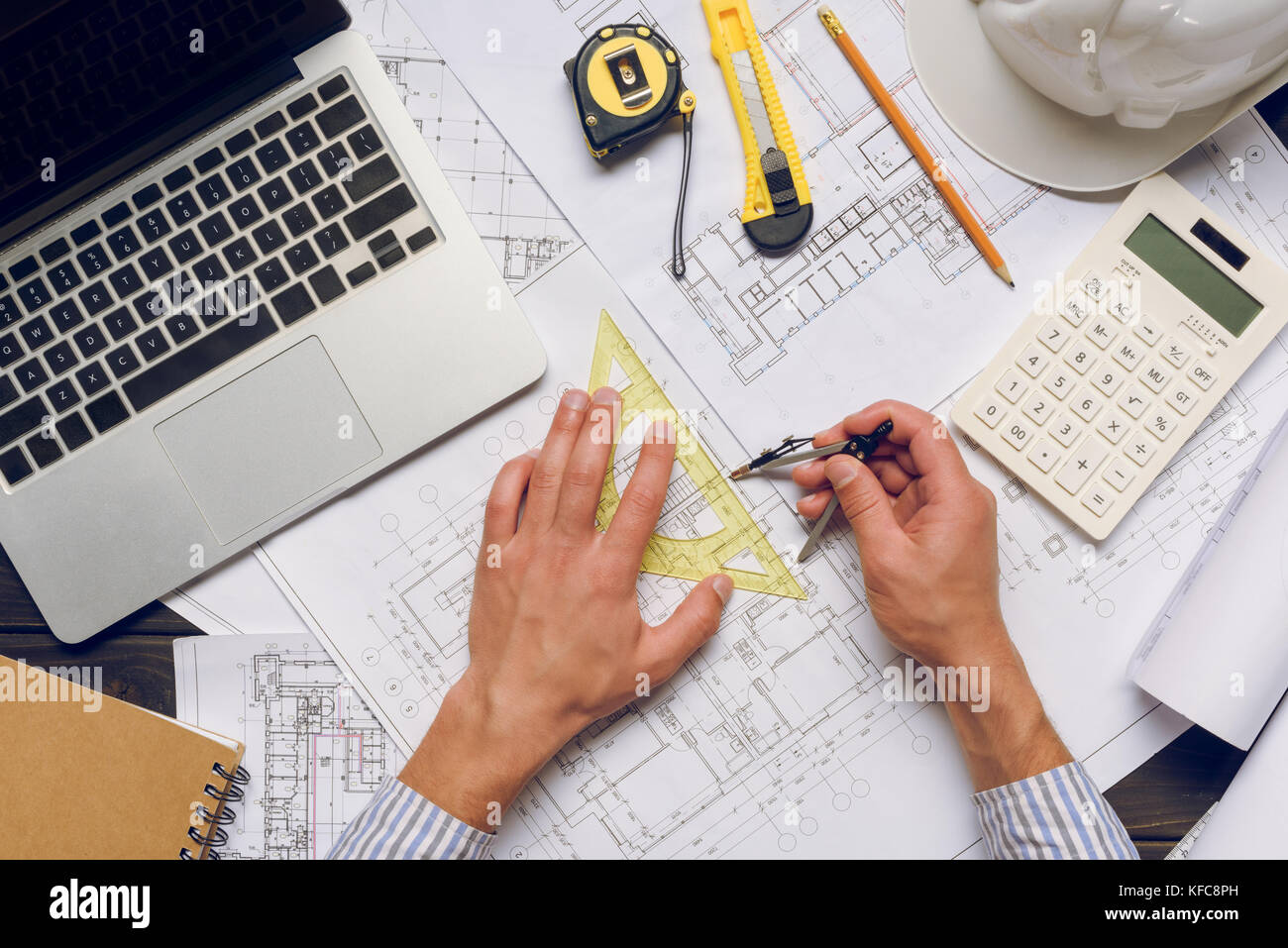 architect working on architectural project Stock Photo - Alamy