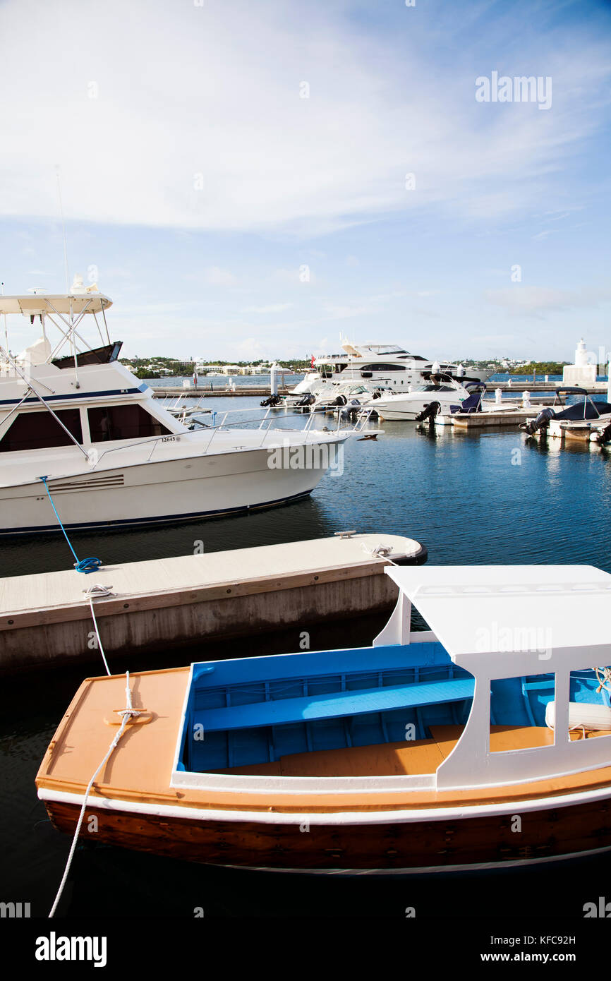 BERMUDA, Hamilton. The boat dock at the Hamilton Princess & Beach Club ...