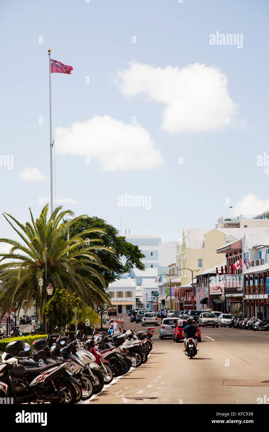 BERMUDA. Hamilton. View of Front Street in downtown Hamilton Stock ...