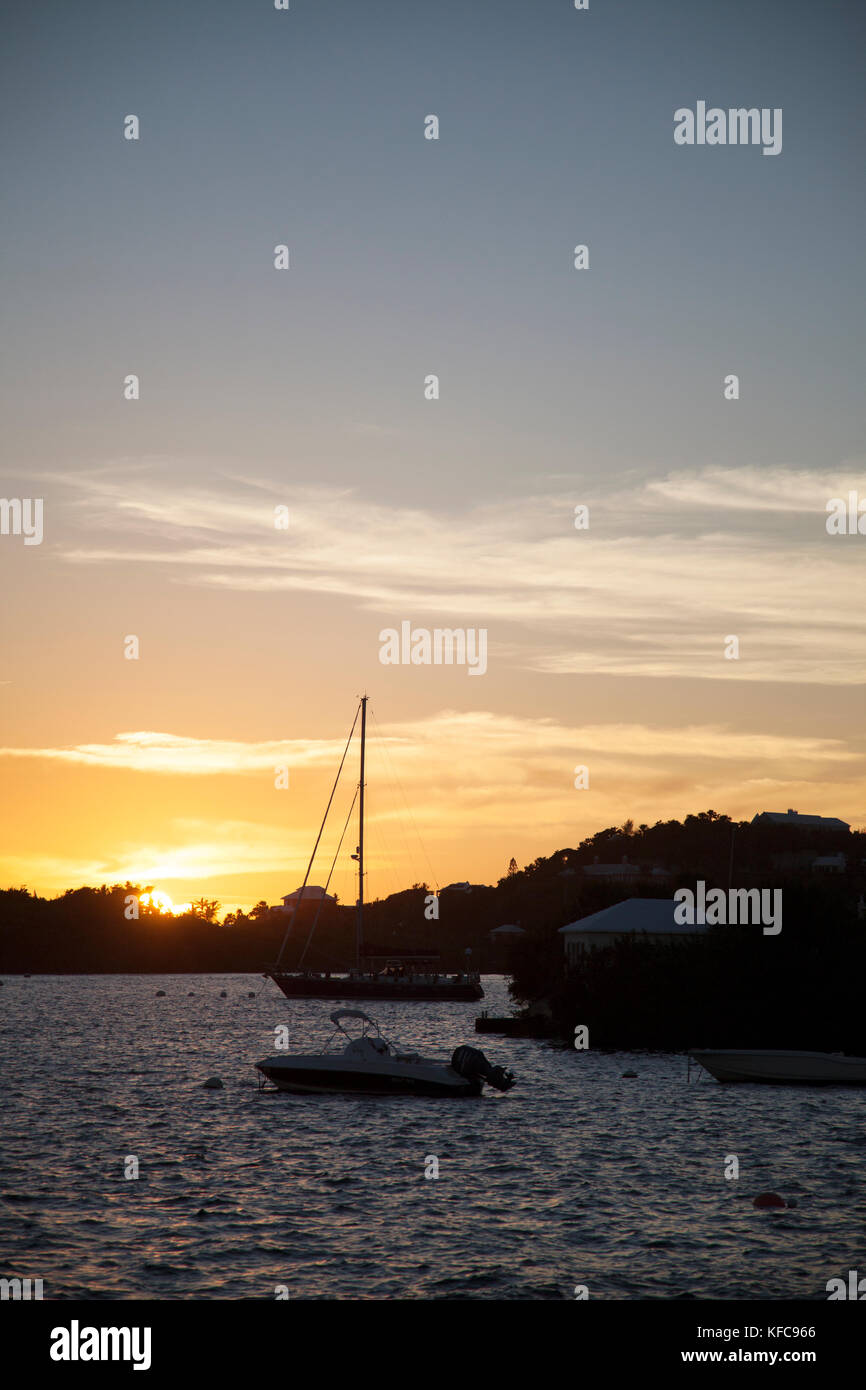 BERMUDA, Hamilton. View of Hamilton Harbour from the 1609 Bar and ...