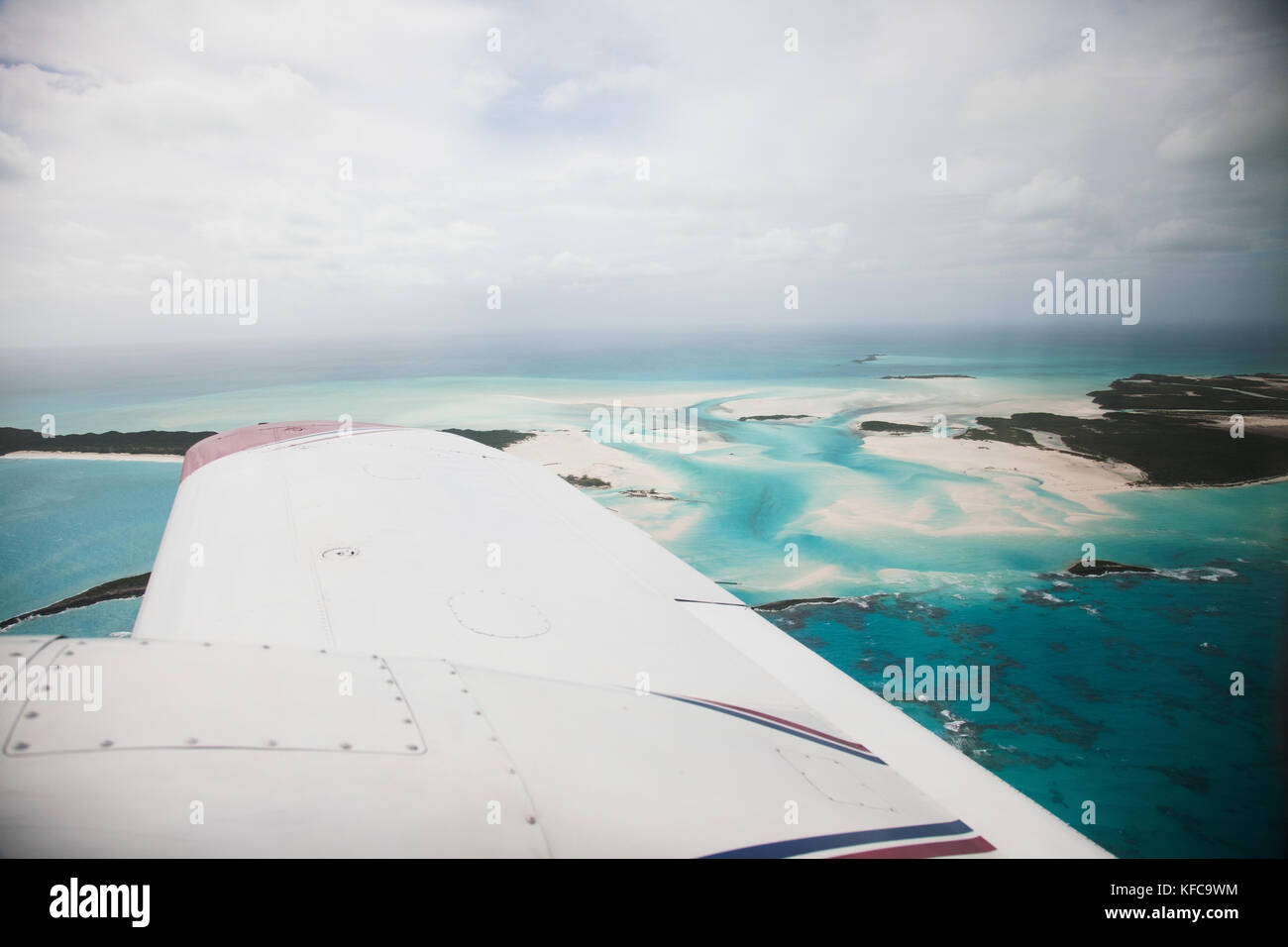 EXUMA, Bahamas. View of the Exuma Islands from the plane Stock Photo ...