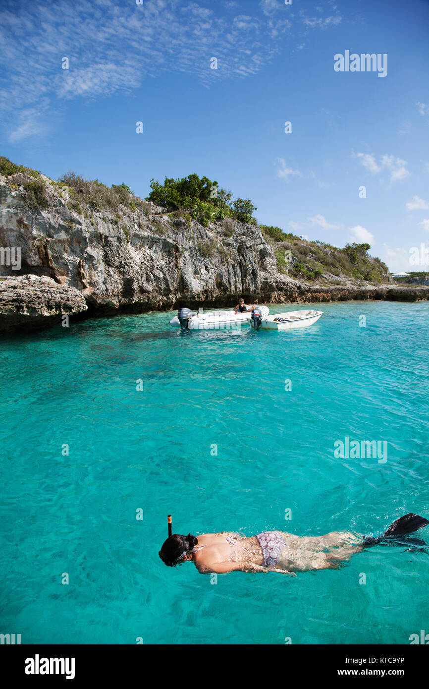 EXUMA, Bahamas. Snorkeling and exploring around and inside the ...