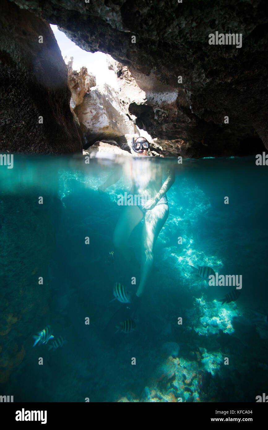 EXUMA, Bahamas. Snorkeling and exploring around and inside the ...