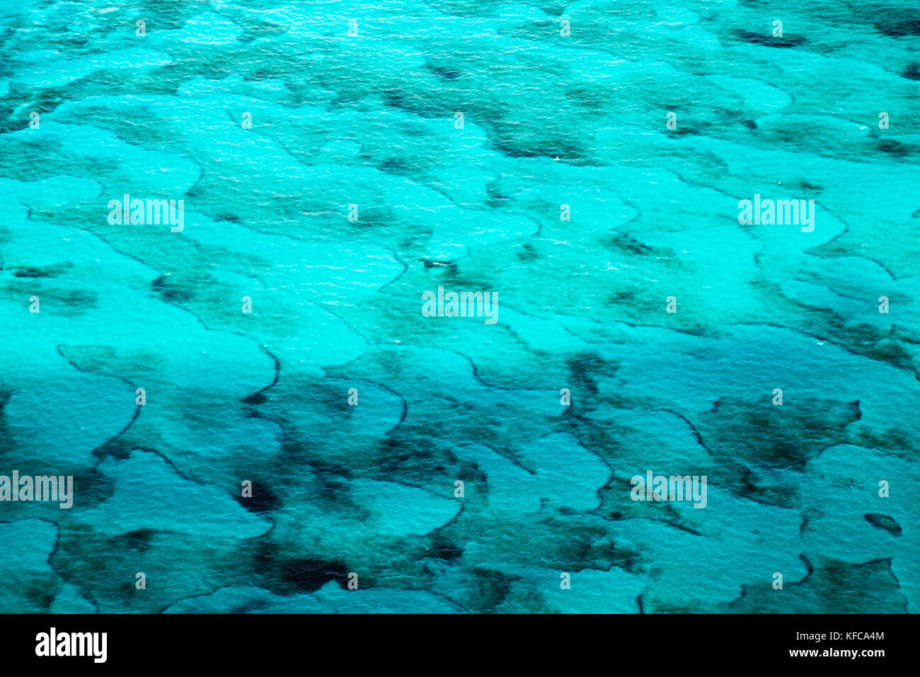 EXUMA, Bahamas. A view from a plane of the waters around the Exuma ...