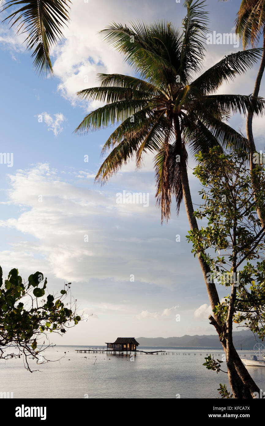 FRENCH POLYNESIA, Raiatea Island. A view of the coastline of Raiatea ...
