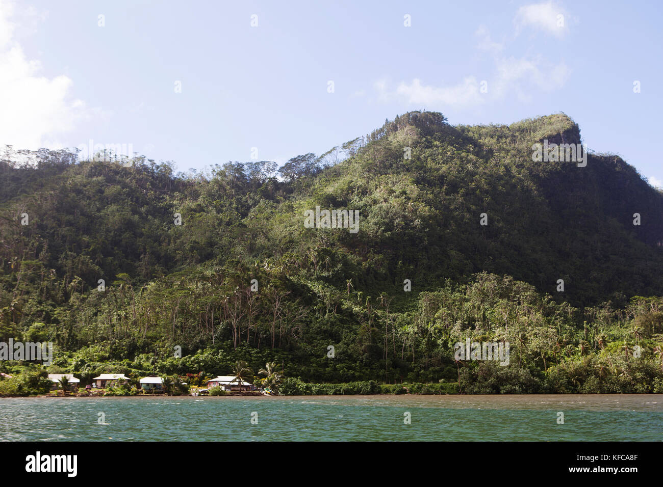 FRENCH POLYNESIA, A view of Raiatea Island from the water Stock Photo ...