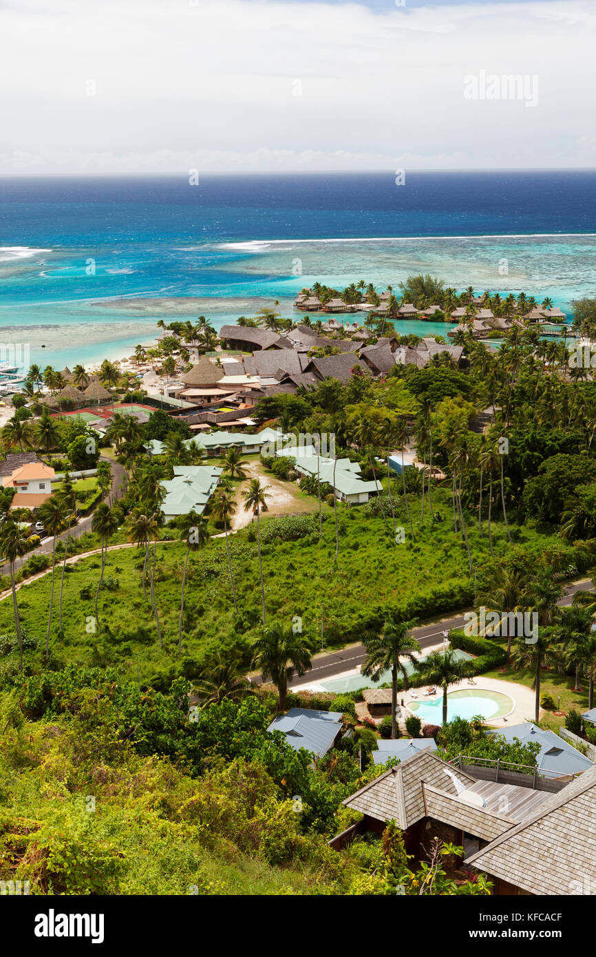 FRENCH POLYNESIA, Moorea Island. View of the Intercontinental Moorea ...