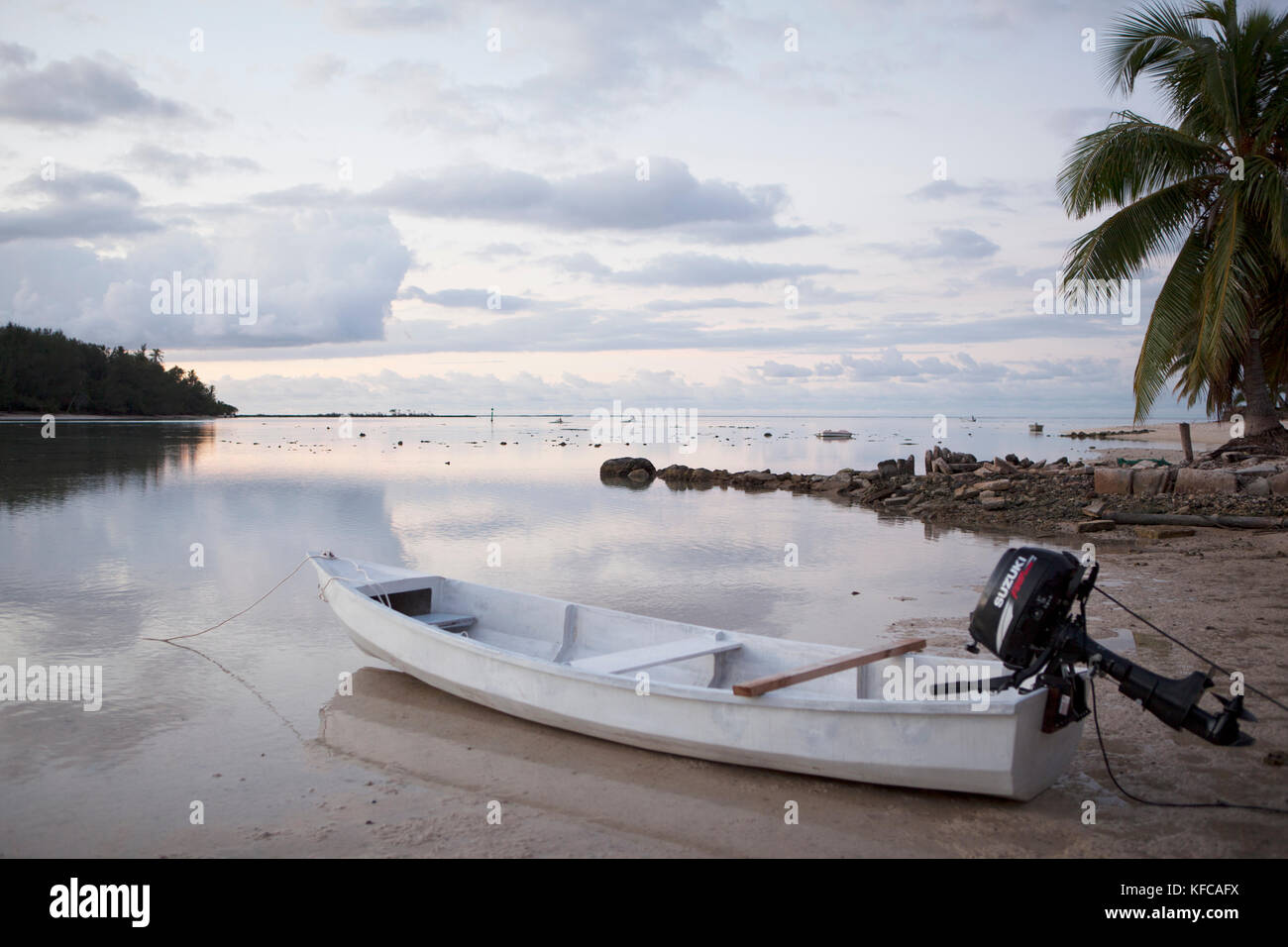 FRENCH POLYNESIA, Moorea. Landscape at sunset Stock Photo - Alamy