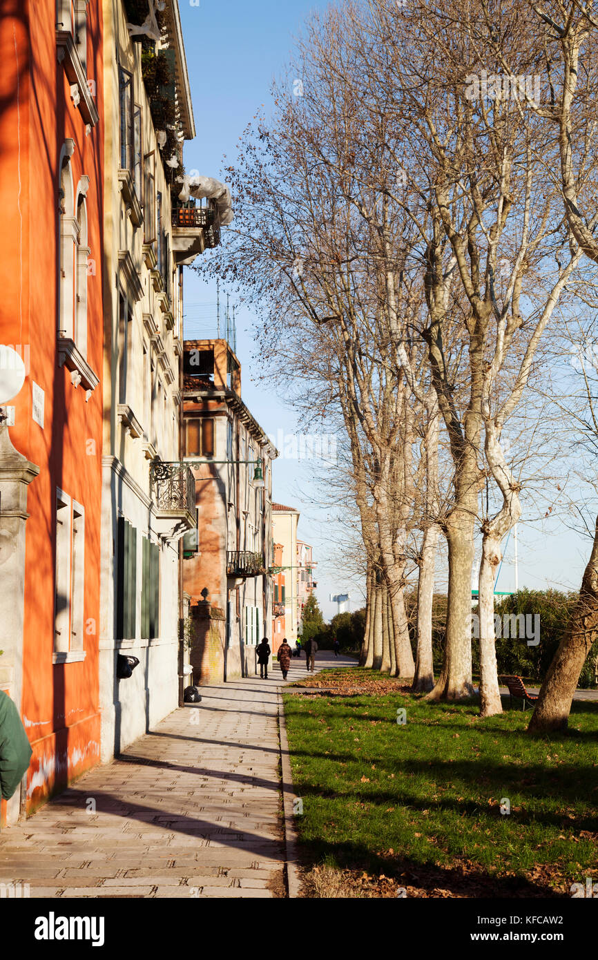 ITALY, Venice. Taking a stroll in the Castello district of Venice ...