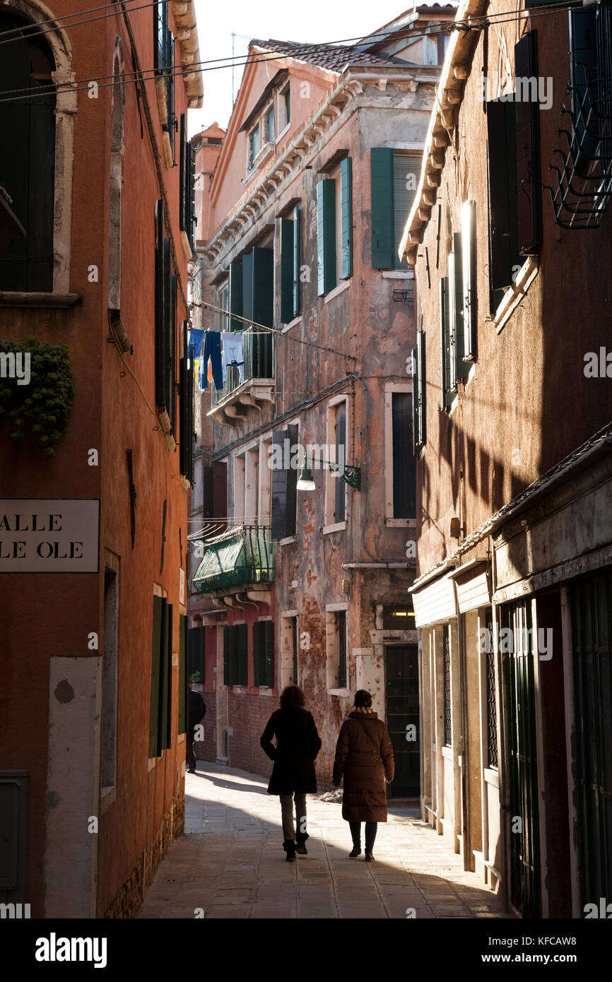 ITALY, Venice. Taking a stroll in the Castello district of Venice ...
