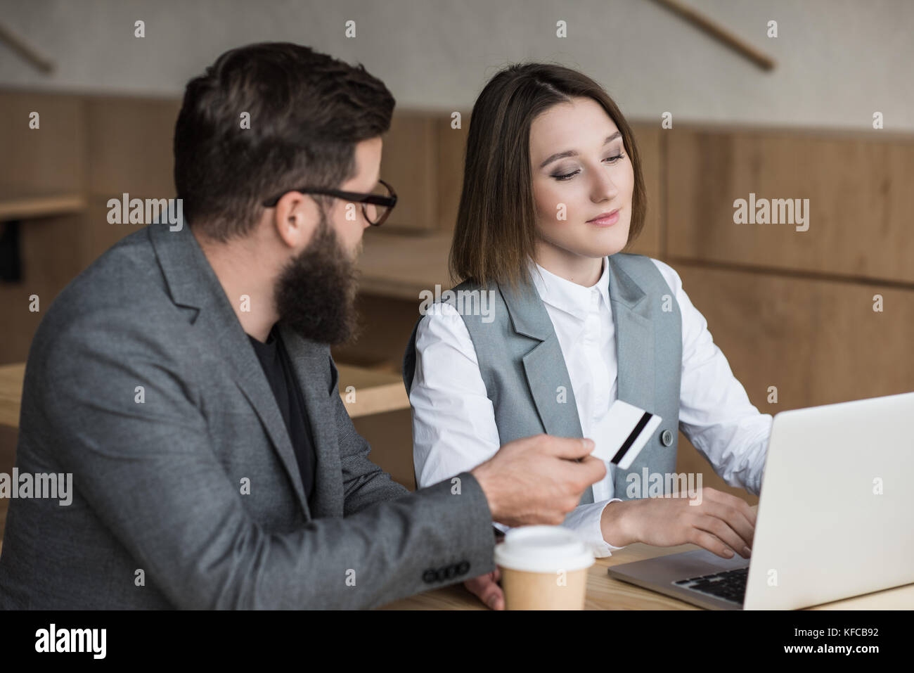 business partners having conversation Stock Photo - Alamy