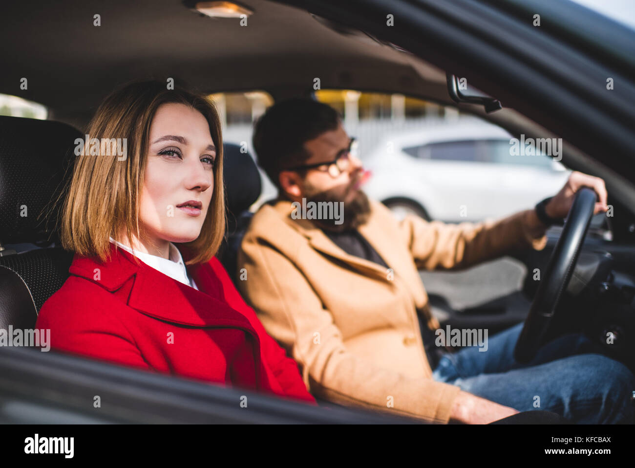 Couple steering together hi-res stock photography and images - Alamy