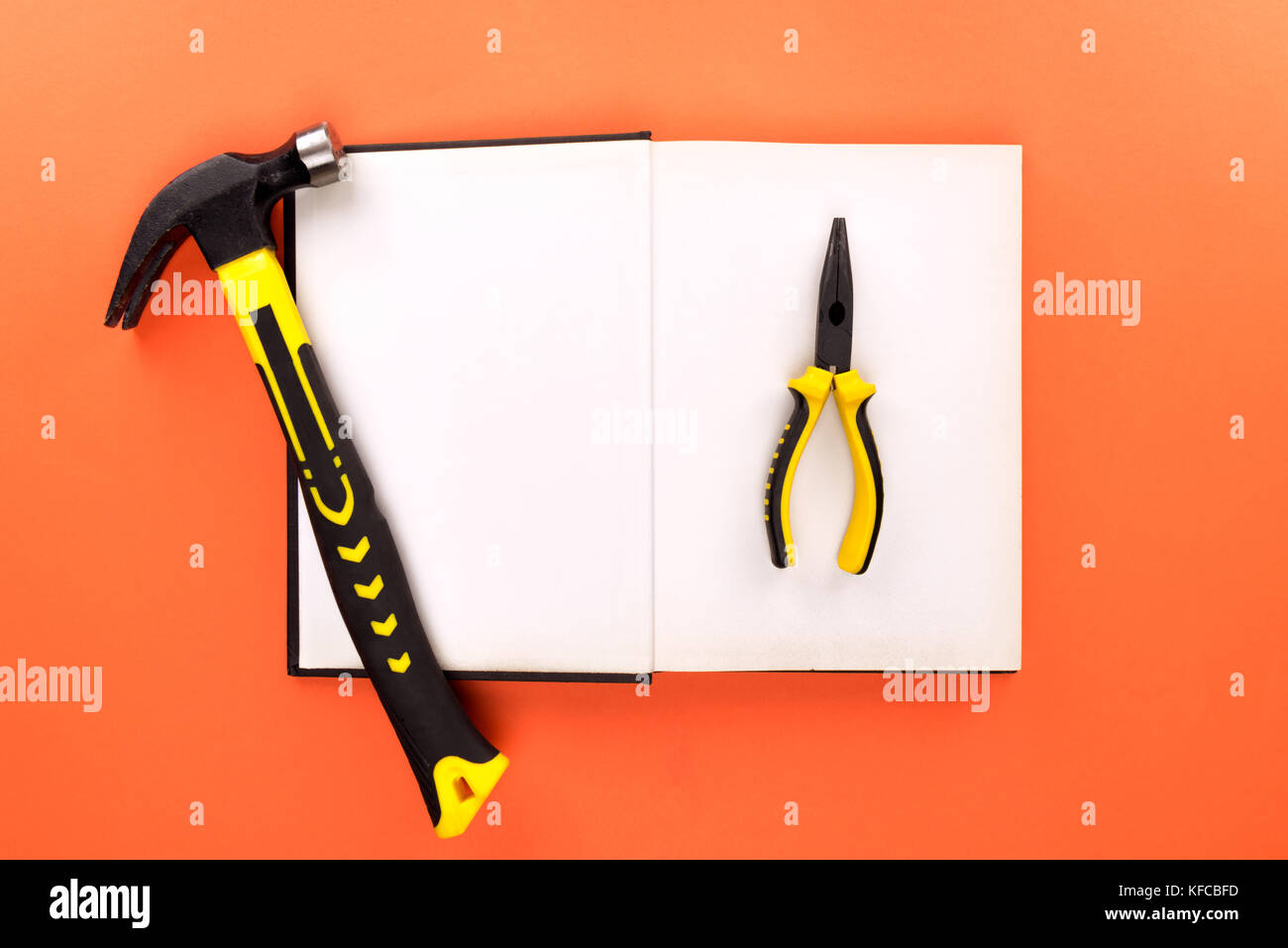 open book and tools Stock Photo - Alamy