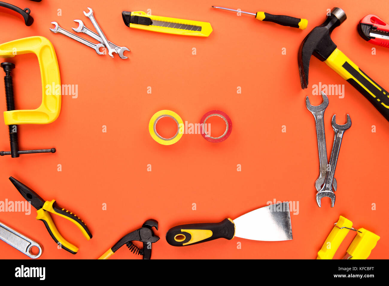 reparement tools and tape Stock Photo - Alamy