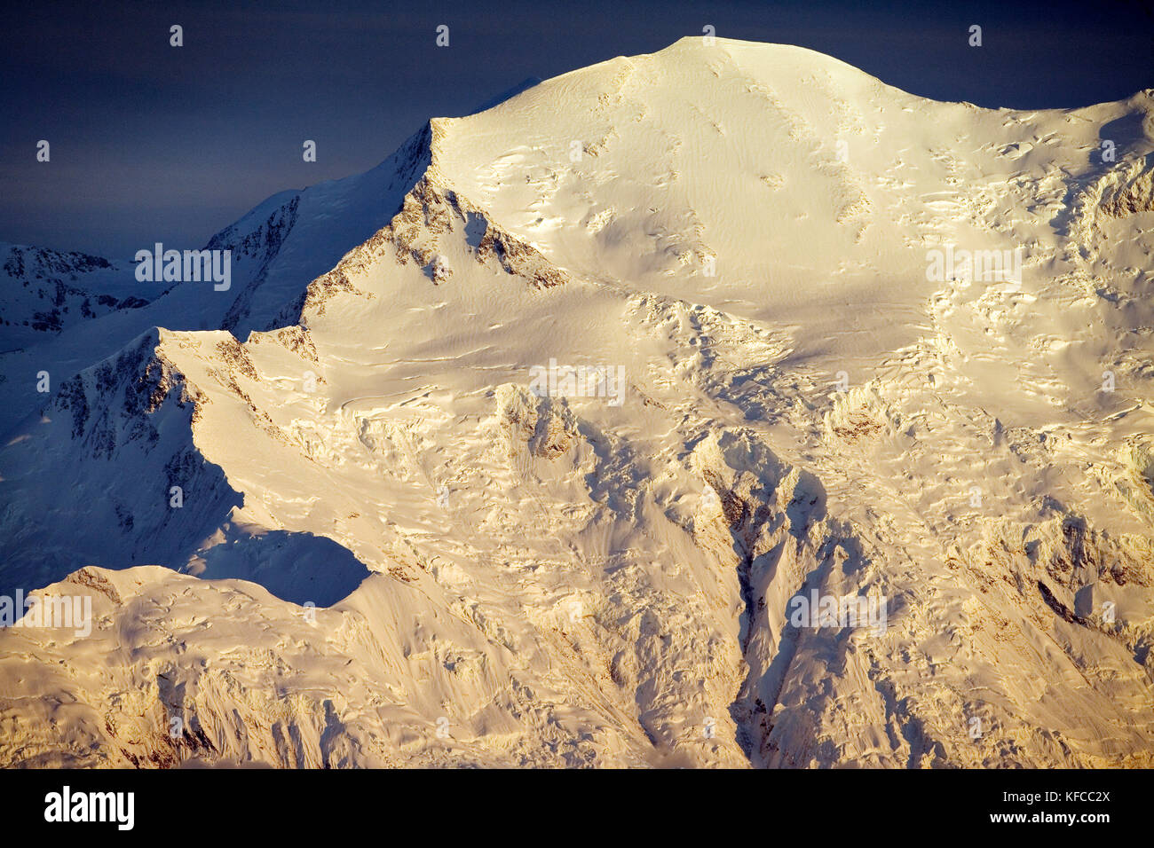 USA, Alaska, a beautiful view of Mt. Denali's North Peak, Denali ...