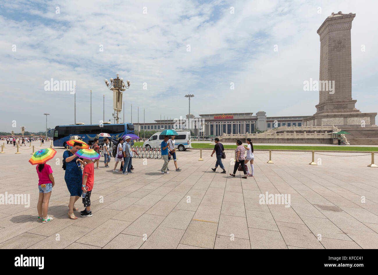 Monument to the people's heroes of Beijing in the centre of Beijing ...
