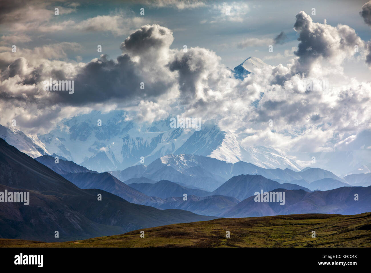 USA, Alaska, Denali, Denali National Park, the scenery surrounding the ...