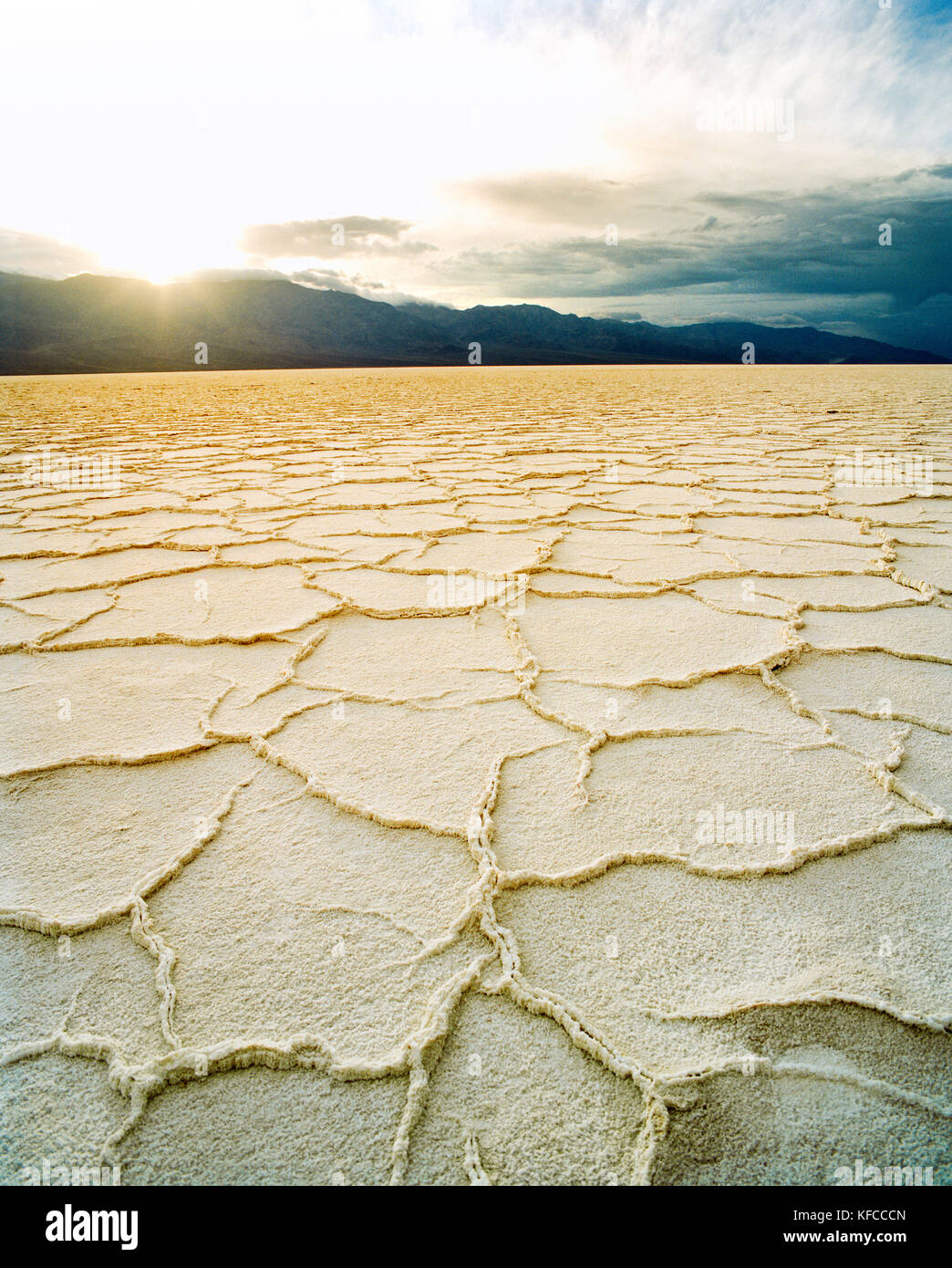USA, California, badwater salt flats, Death Valley National Park Stock ...