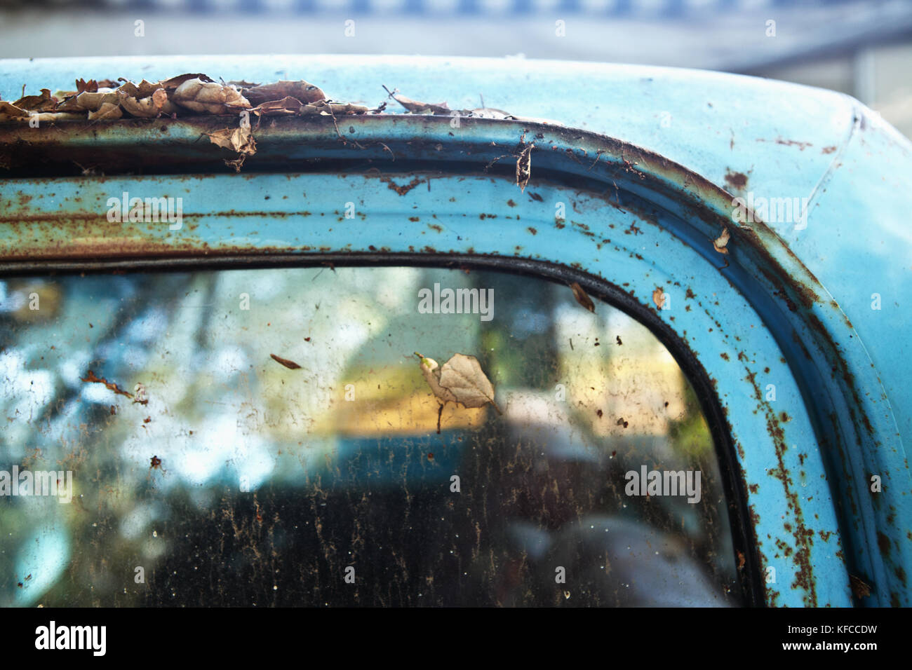 USA, California, Malibu, details of an old pickup truck at the ranch of ...