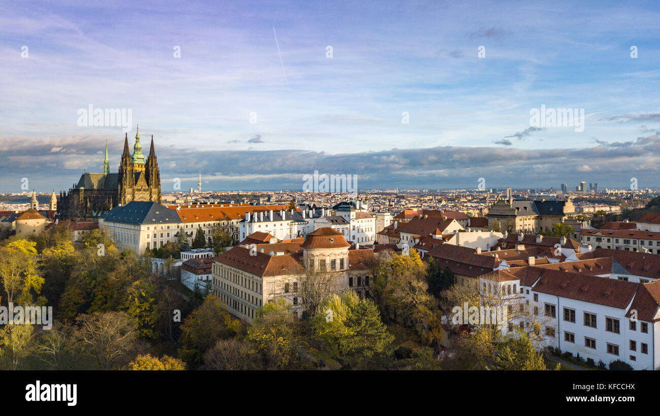 Wide panoramic view of Prague castle complex Stock Photo - Alamy