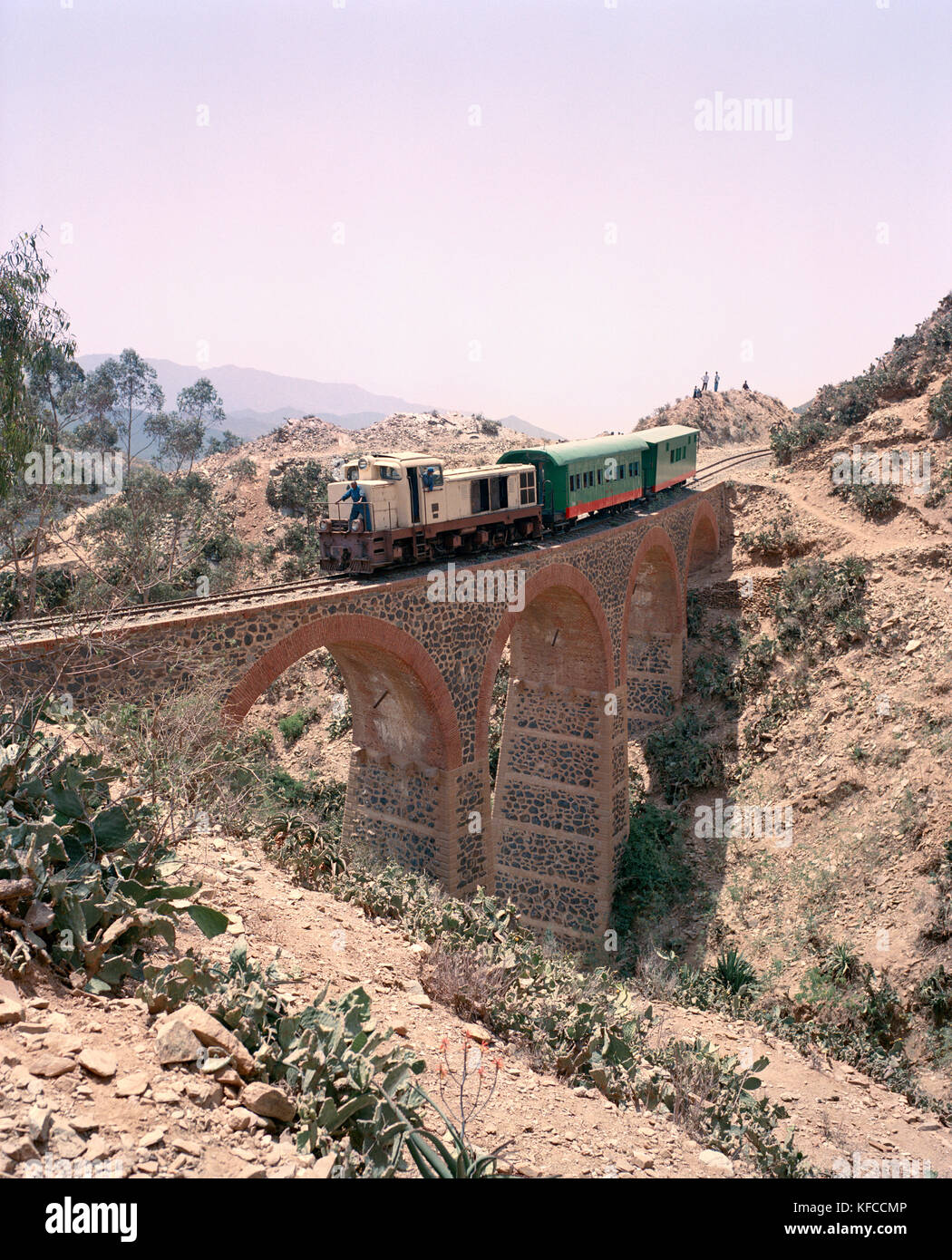 ERITREA, Shegrine Valley, the train that runs between the mountain town ...