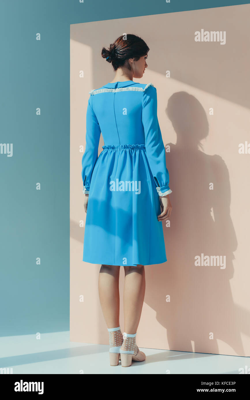 Long turquoise dress hi-res stock photography and images - Alamy