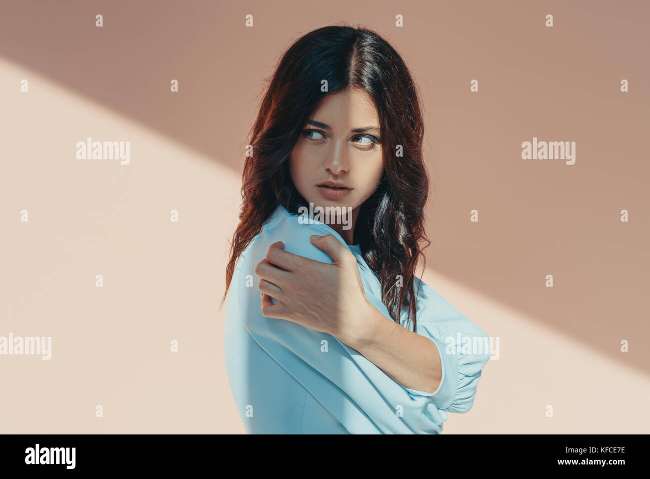 Woman turquoise dress hi-res stock photography and images - Alamy