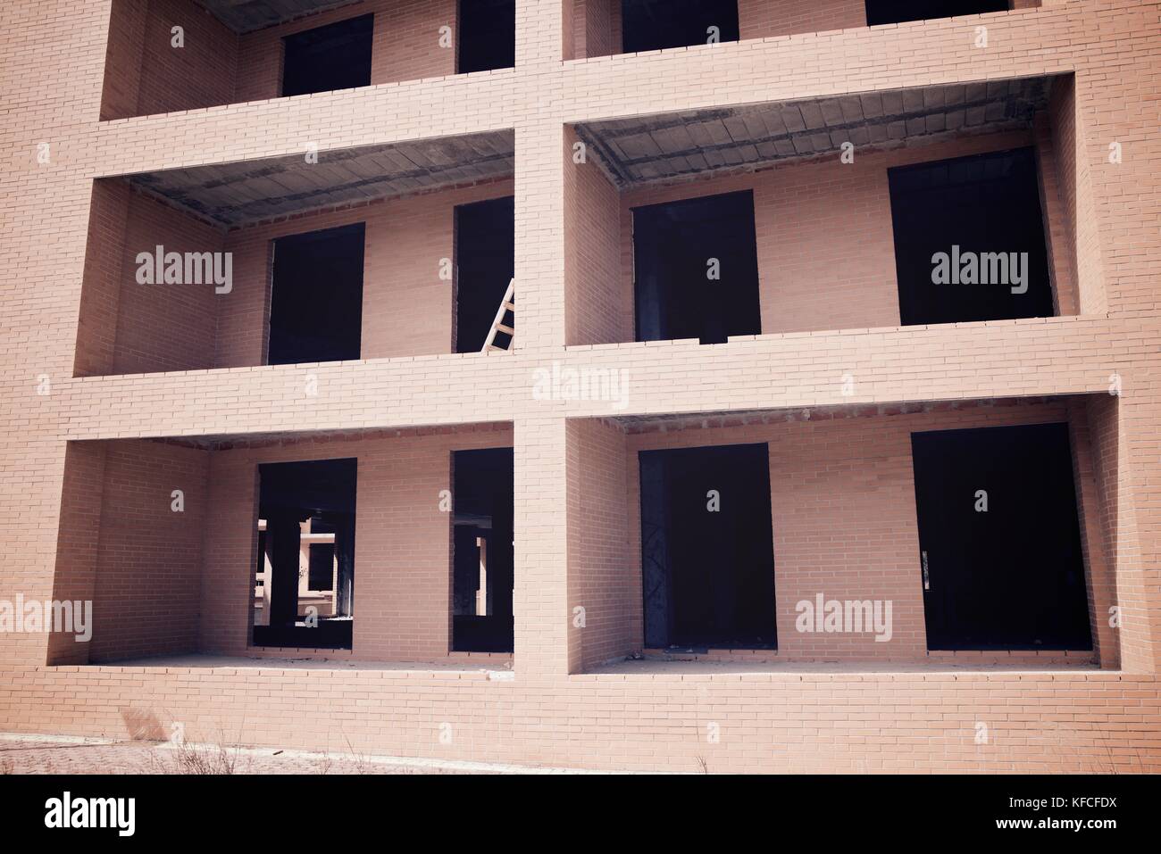 Facade of a residential building under construction Stock Photo - Alamy