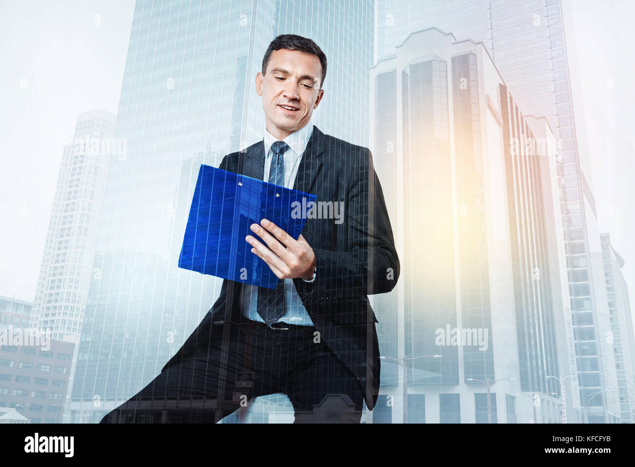 Smart hard working businessman being at work Stock Photo - Alamy