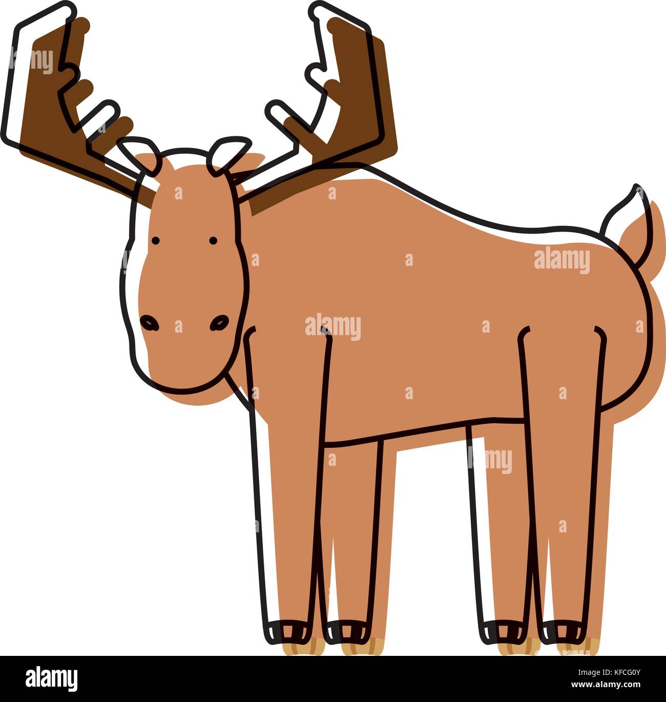 cartoon moose icon Stock Vector Image & Art - Alamy