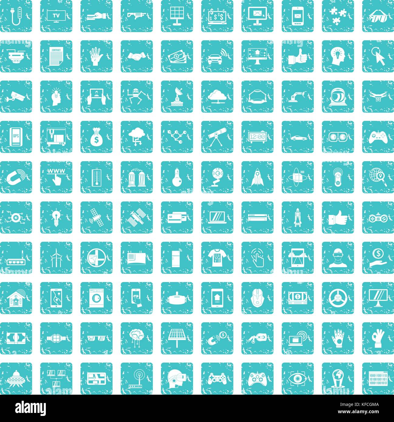 100 hi tech icons hi-res stock photography and images - Alamy