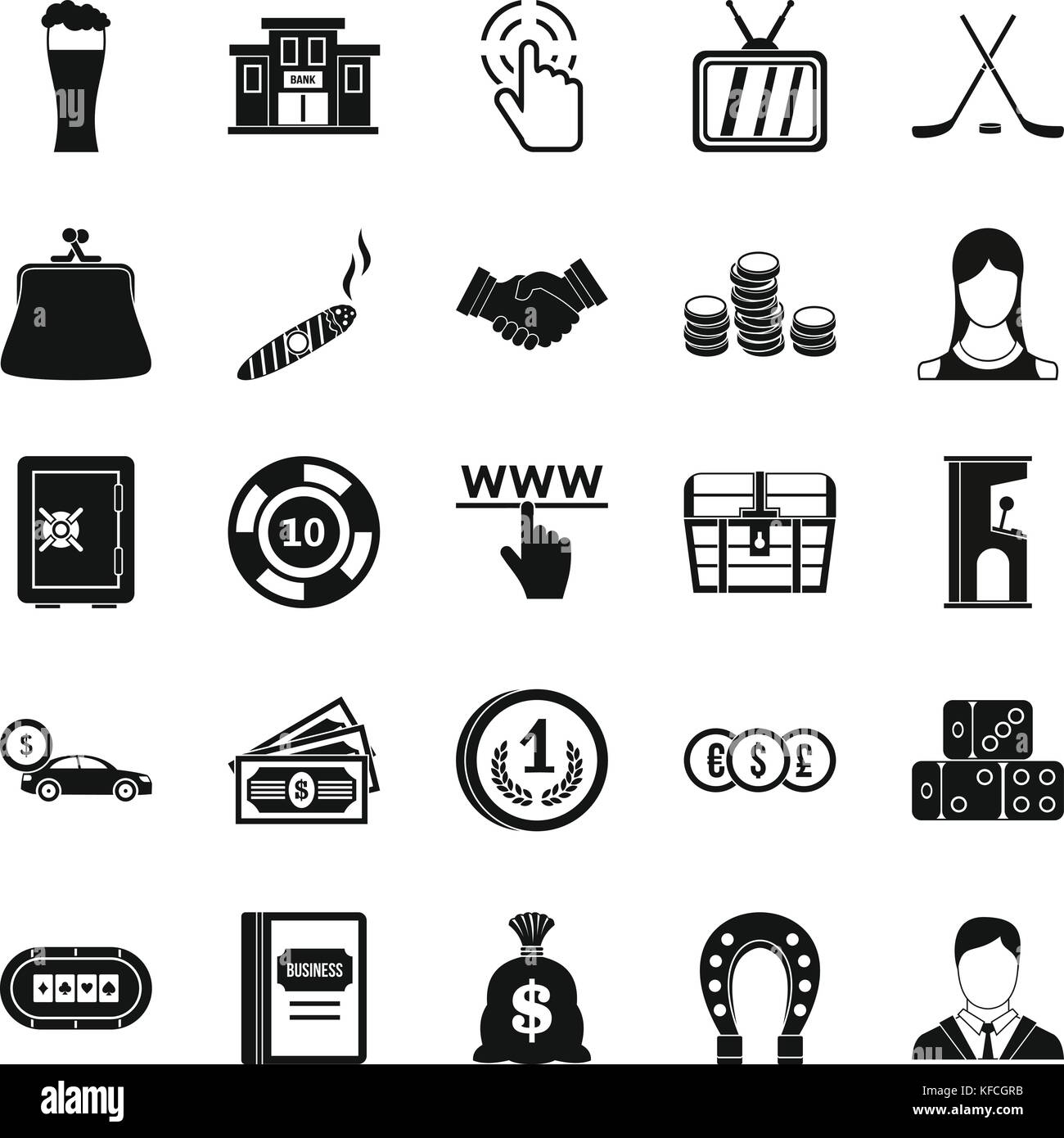 Tote icons set, simple style Stock Vector Image & Art - Alamy