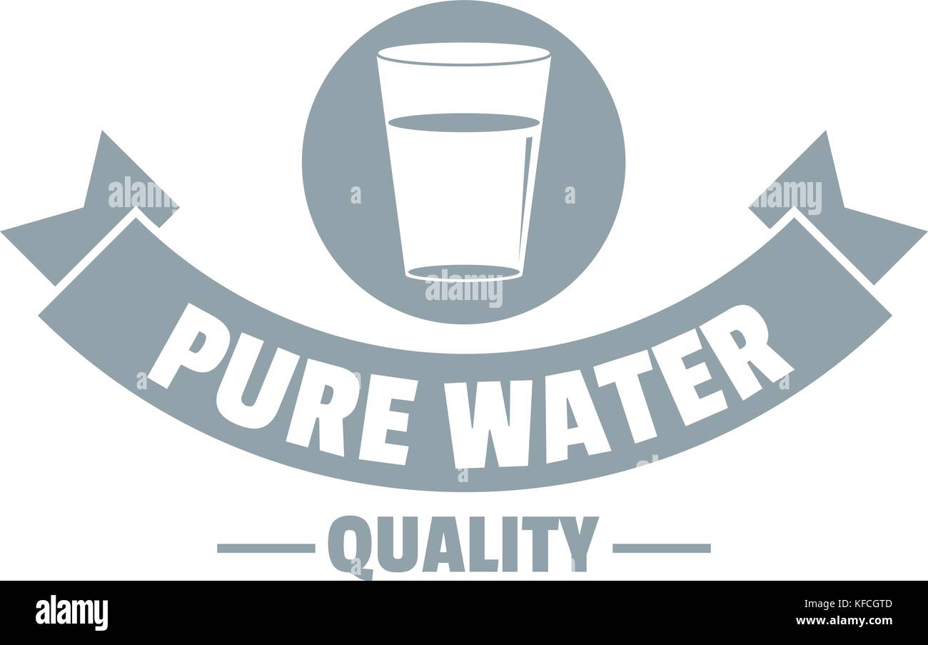 Quality pure water logo, simple gray style Stock Vector Image & Art - Alamy