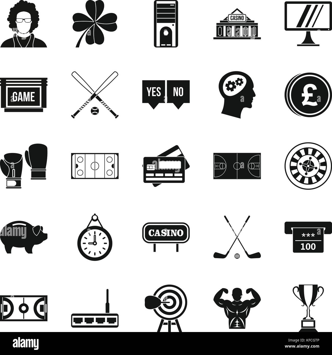 Sweep icons set, simple style Stock Vector Image & Art - Alamy