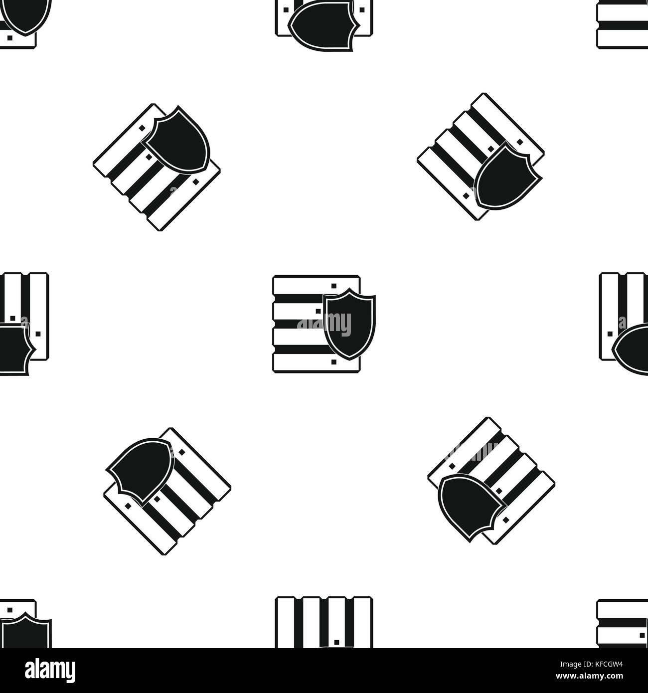 Database with shield pattern seamless black Stock Vector Image & Art ...