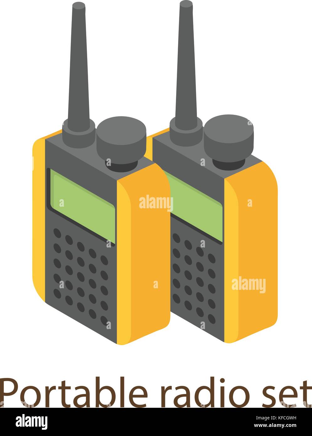 Portable two way radio Stock Vector Images - Alamy