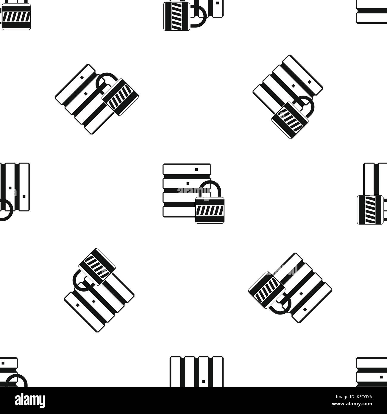 Database with padlock pattern seamless black Stock Vector Image & Art ...