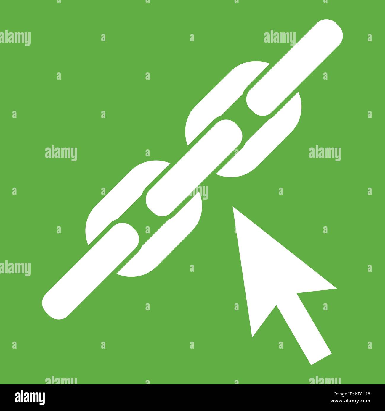 Chain link icon green Stock Vector Image & Art - Alamy
